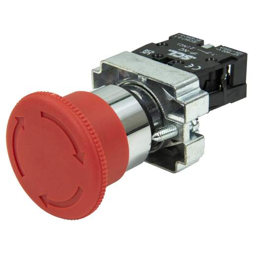 MCG Emergency Stop Mushroom Head Twist Release 1 NC Pushbutton Red (ETR ...