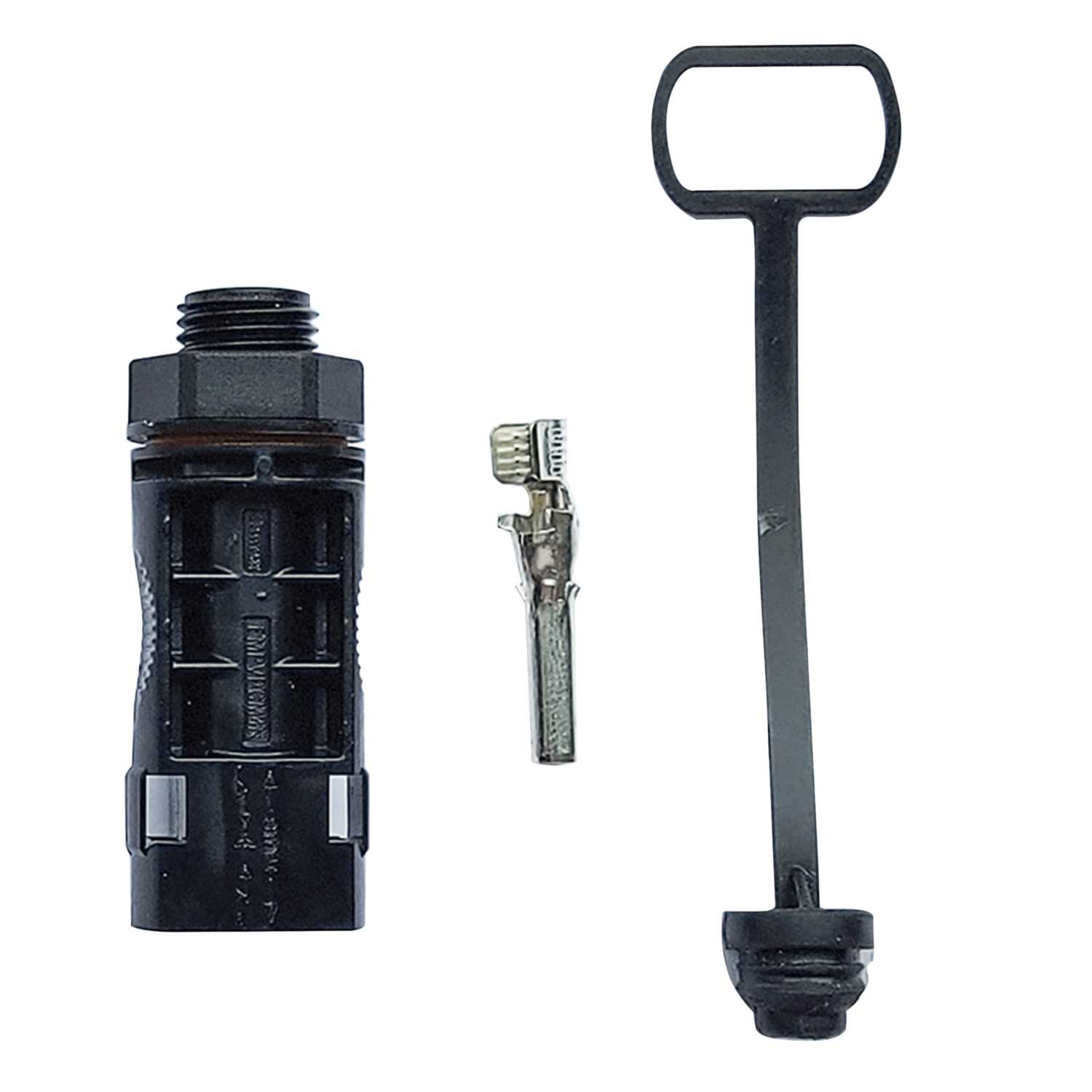 F4P 1500V DC PV Solar Straight Male Connector c/w Sealing Cap ...