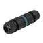 F4P 16A In-Line 3 Pole Cable Connector IP68 Black (F4PINLINEC) | CEF