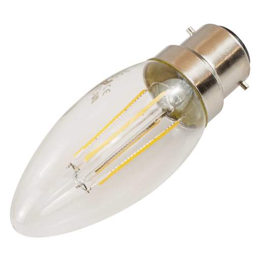Fusion 2W LED BC Filament Candle Lamp 2700K (FFC2BC) | CEF