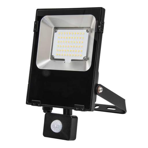 Fusion Guardian 30W LED IP65 Floodlight with PIR Black 4000K (FGF30PIR ...