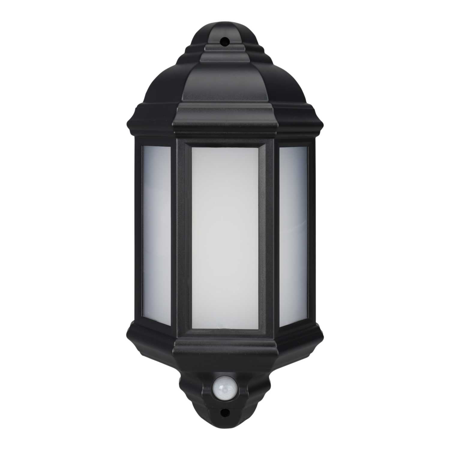 Fusion 7W LED Half Lantern PIR Black (FHLPIR) | CEF
