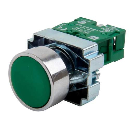 MCG Flush Momentary 1NO Pushbutton Green (GPB 10BP) | CEF
