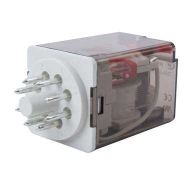 MCG 8 Pin 230V AC 10A 2 Pole Changeover Plug In Relay Blister Pack ...