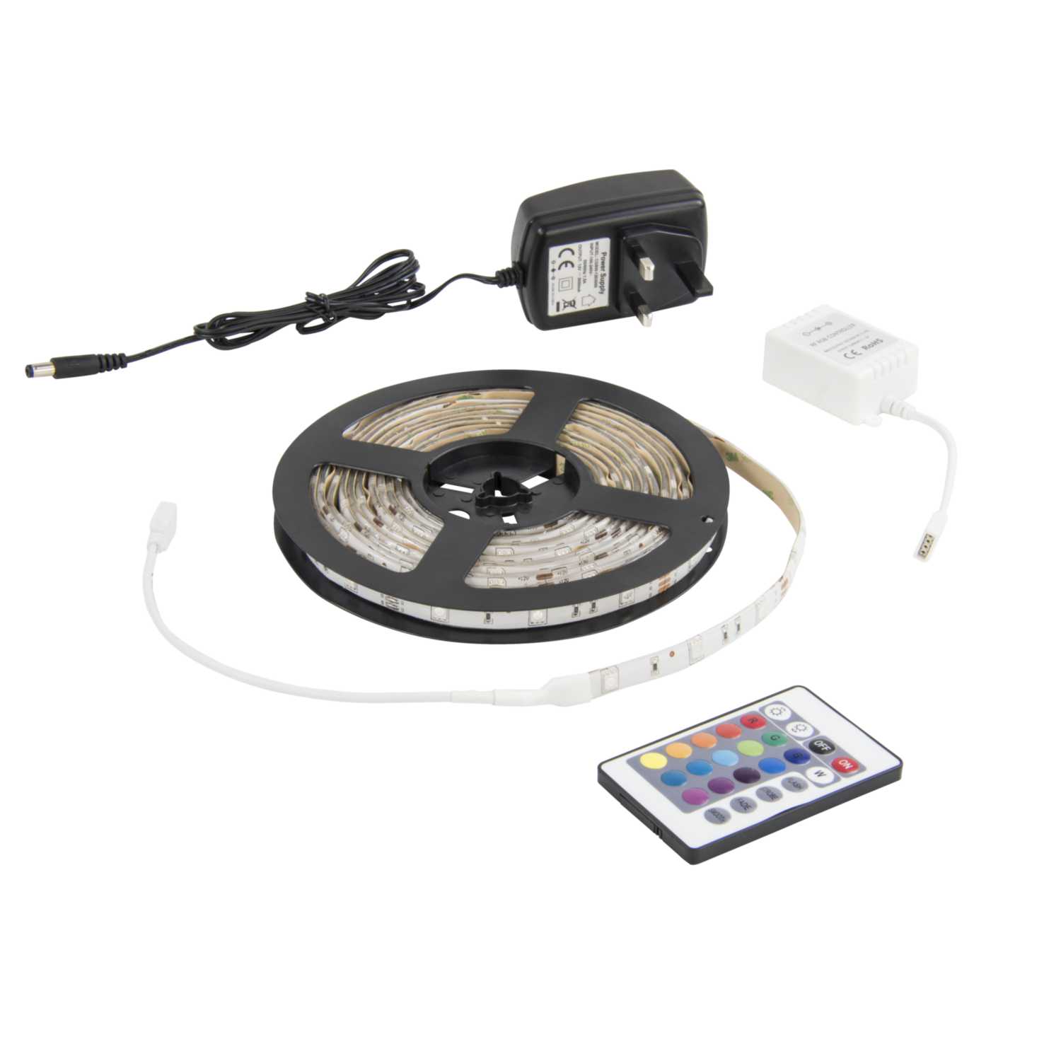 Fusion 5m x 10mm RGB DIY Plug-In LED Strip Light Kit IP65 ...