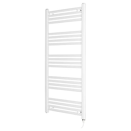 Levante 300W Standard Electric Towel Rail Ladder Style Straight White ...
