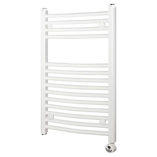 Levante 150W Thermostatic Electric Towel Rail Ladder Style Curved White ...