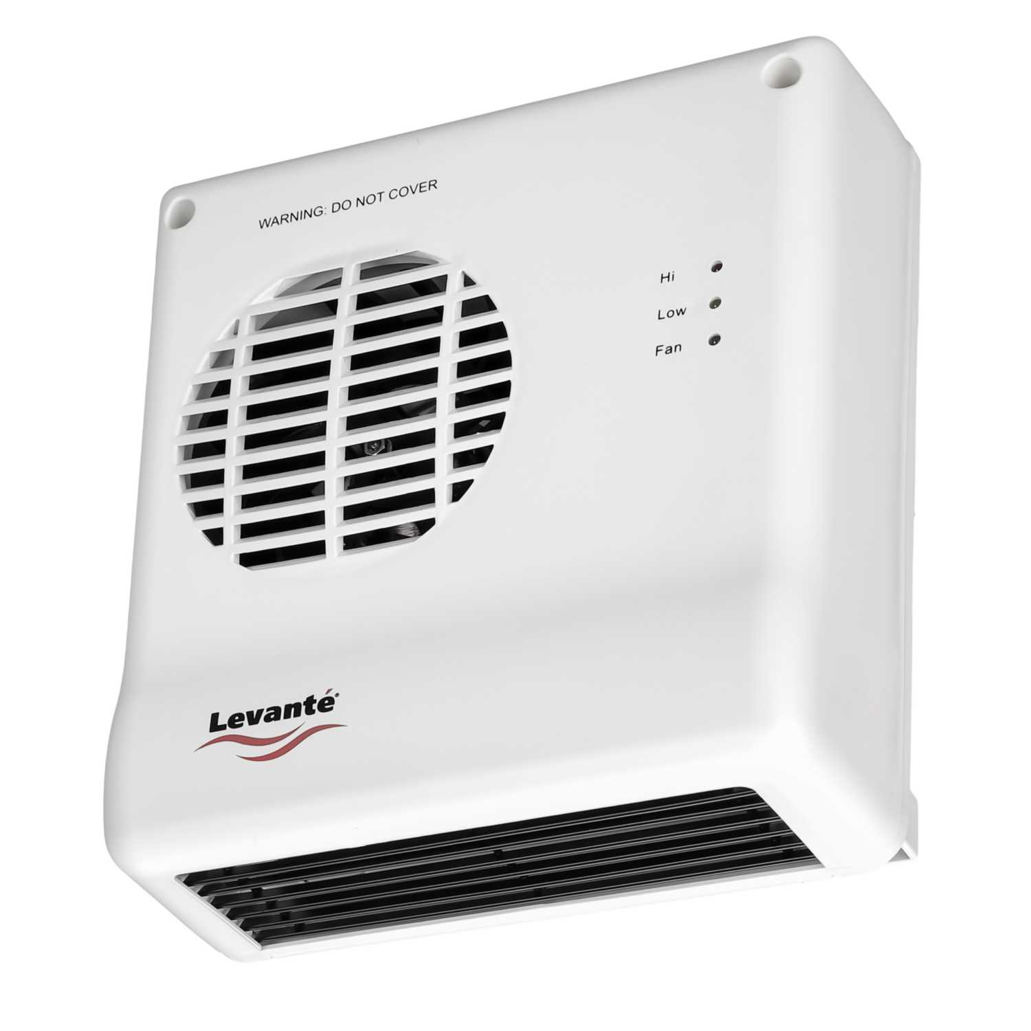 Levante 2kW Downflow Heater with Run Back Timer White (LEVDFH2000T) | CEF