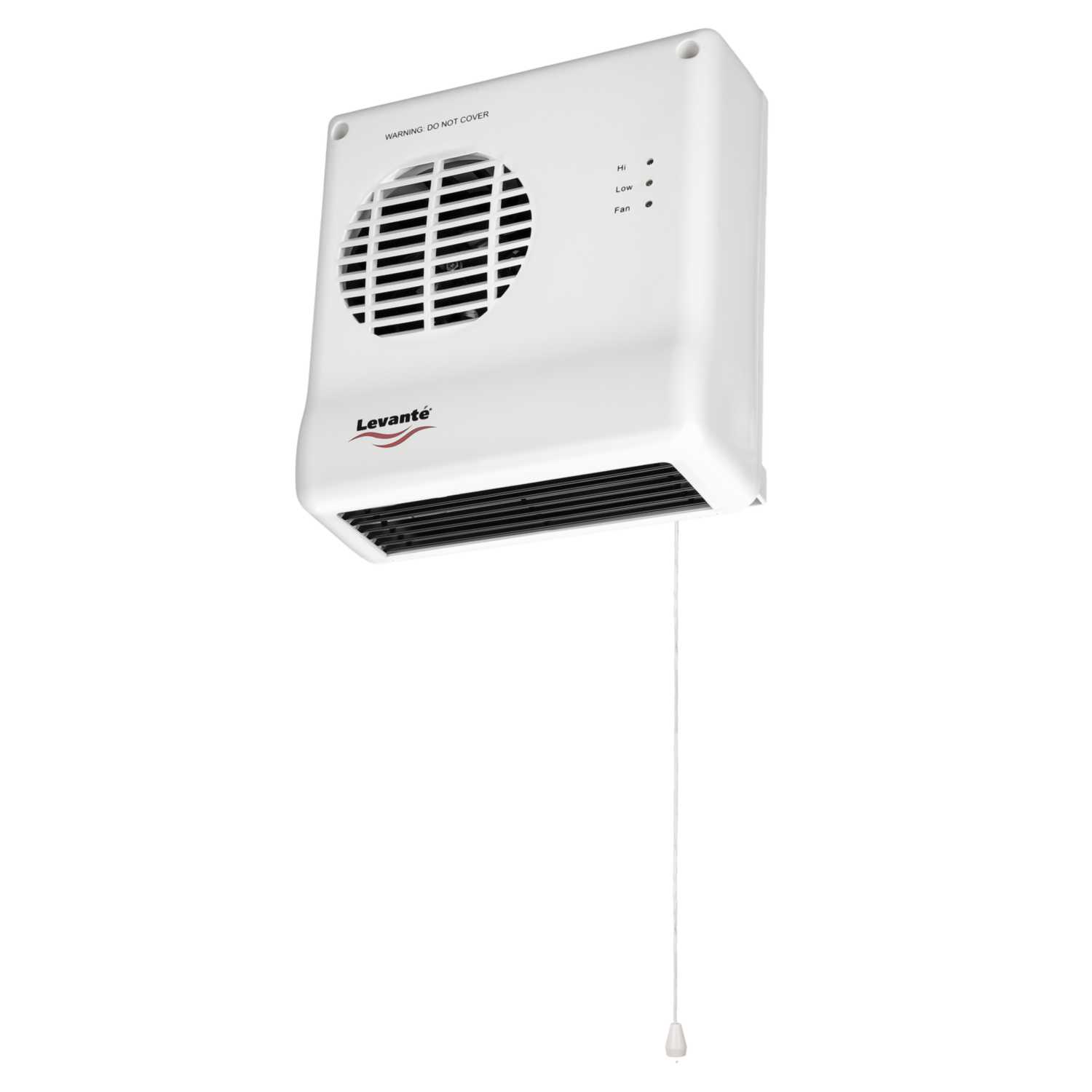 Levante 2kW Downflow Heater with Run Back Timer White (LEVDFH2000T) | CEF