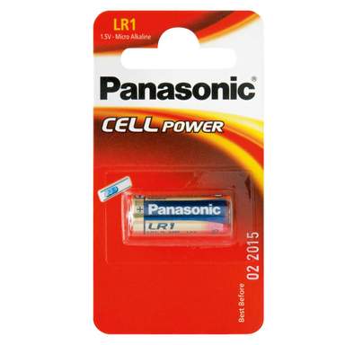 Panasonic 1.5V LR1 Micro Alkaline Battery (Pack of 1) (LR1) | CEF