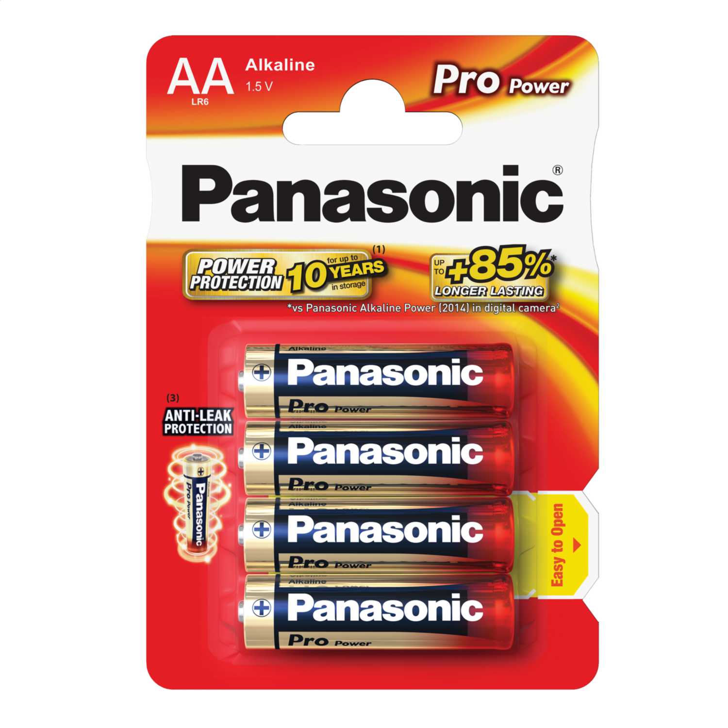 Panasonic 1.5V AA LR6 Pro Power Alkaline Battery (Pack of 4) (LR6/4BP ...