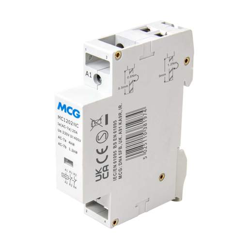 MCG 20A 2P 1 Mod 2 NC Modular Contactor (MC1202NC) | CEF