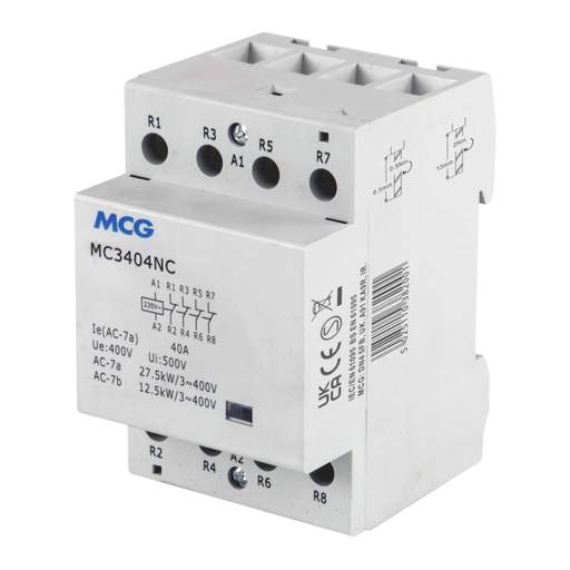 MCG 40A 4P 3 Mod 4 NC Modular Contactor (MC3404NC) | CEF
