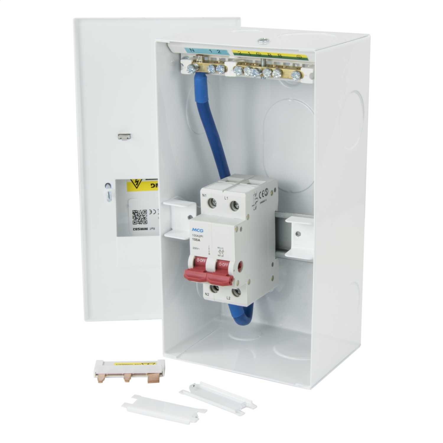 MCG 2 Way 100A Isolator Incomer Metal Clad Consumer Unit (MMSB2) | CEF
