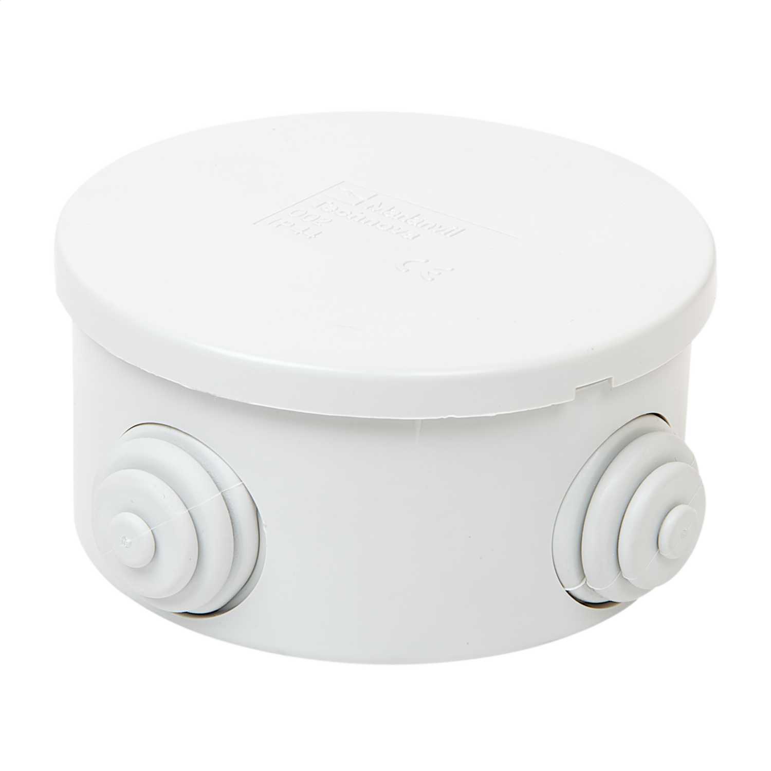 MCG Ø80 x 40mm Round Plastic Adaptable Box Grey IP44 (002) | CEF