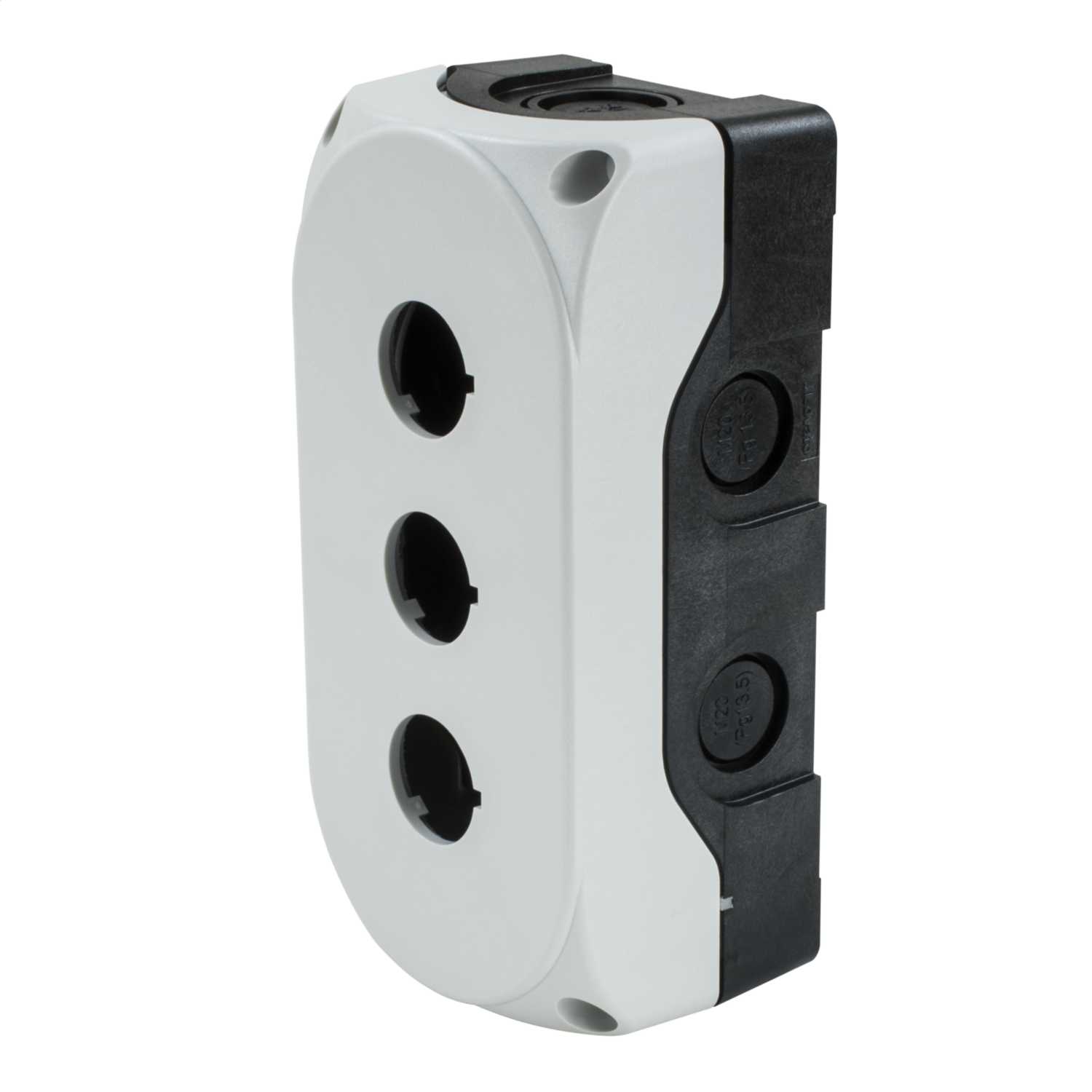 MCG 3 Way Plastic Empty Pushbutton Station Grey IP65 (PBS3) | CEF