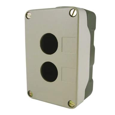 MCG 2 Way Die Cast Empty Pushbutton Station Grey IP65 (PF2S+L) | CEF