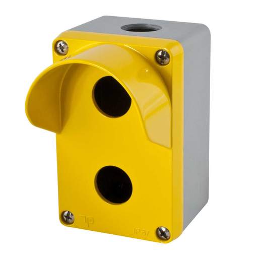 MCG 2 Way Die Cast Empty Pushbutton Station Yellow / Grey IP65 (PF2S PS ...