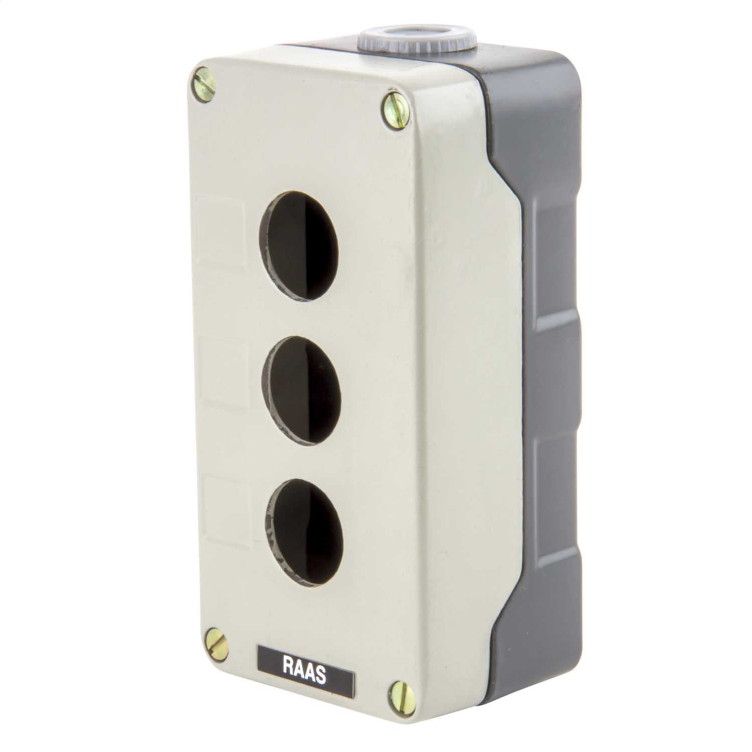 MCG 3 Way Die Cast Empty Pushbutton Station Grey IP65 (PF3S+L) | CEF