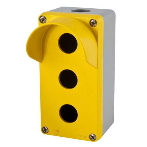 MCG 3 Way Die-Cast Empty Pushbutton Station Yellow / Grey IP65 (PF3S PS ...