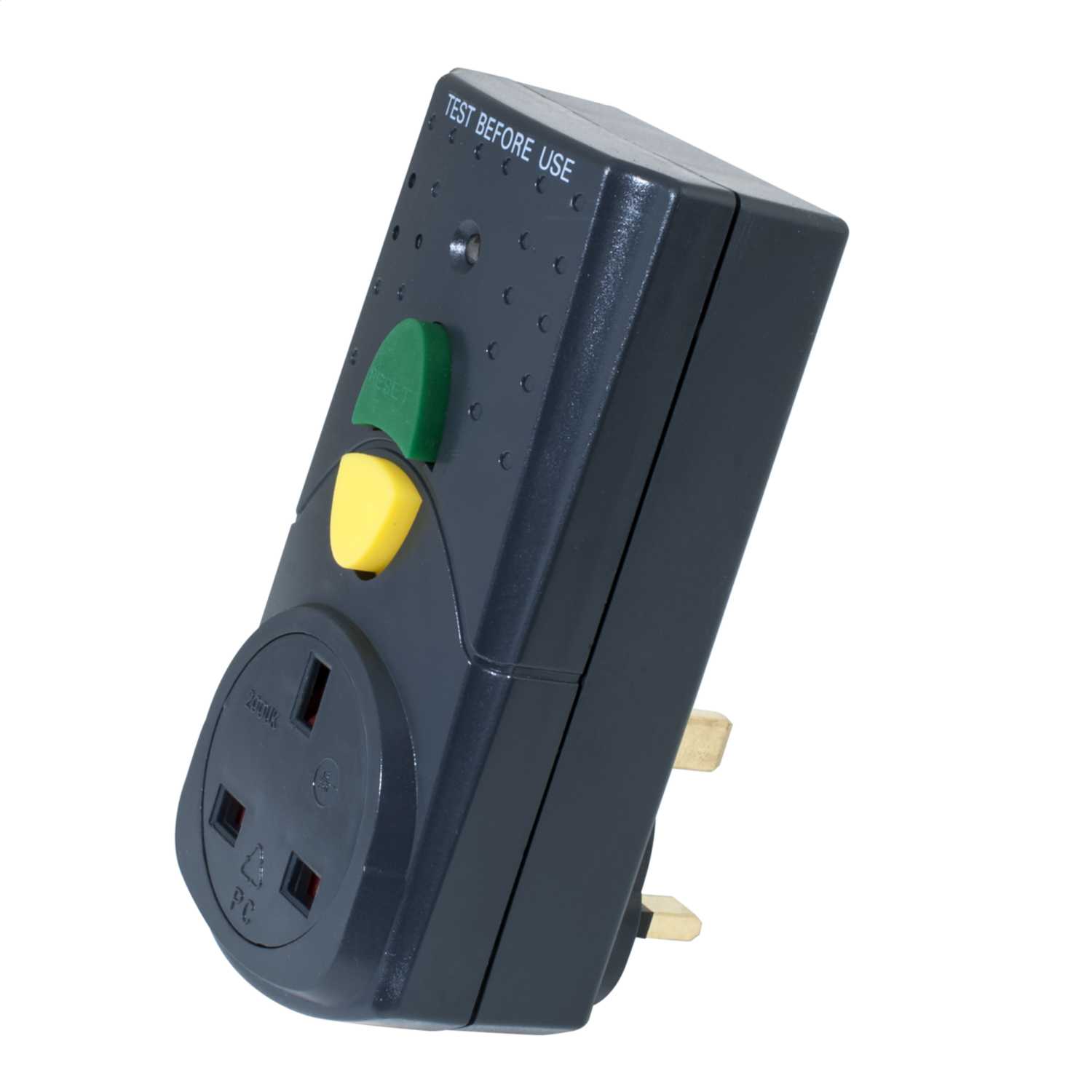 F4P 13 Amp 30mA RCD Safety Adaptor Black (RCDAWC) | CEF