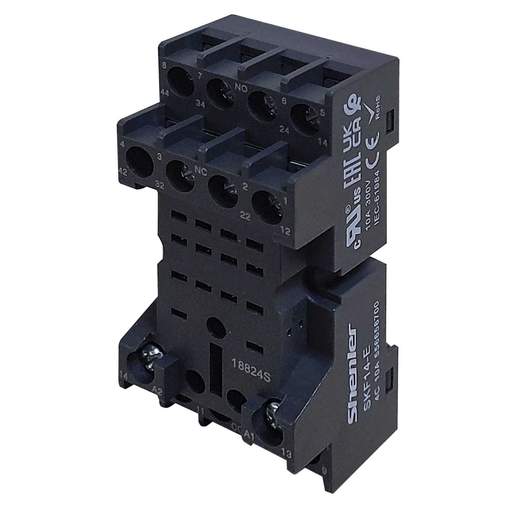 Shenler SKF14-E 14 Pin 4PCO Plug In Minature Relay Base (SKF14-E) | CEF