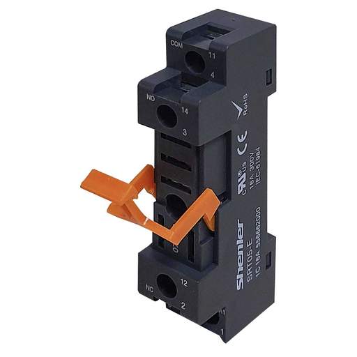 Shenler 5 Pin SPCO Plug In Minature Relay Base with Clip (SRT05-E/SR20T ...
