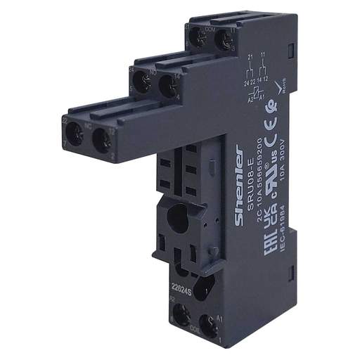 Shenler 8 Pin DPCO Plug In Minature Relay Base (SRU08-E) | CEF
