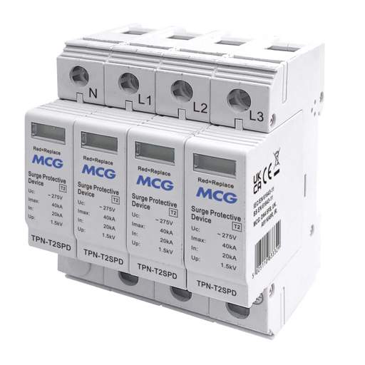 40kA 4 Module 4 Pole Type 2 Surge Protector ( TPN-T2SPD ) | CEF