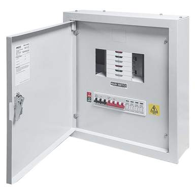 MCG 4 Way TP+N Type B Distribution Board c/w 125A Incomer and Type 2 ...