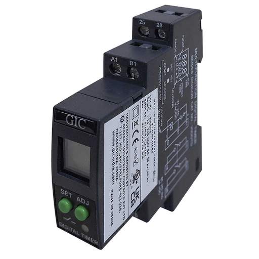 GIC 8A 24-230V AC / DC Multifunction Timer DPCO (V0DDTD) | CEF