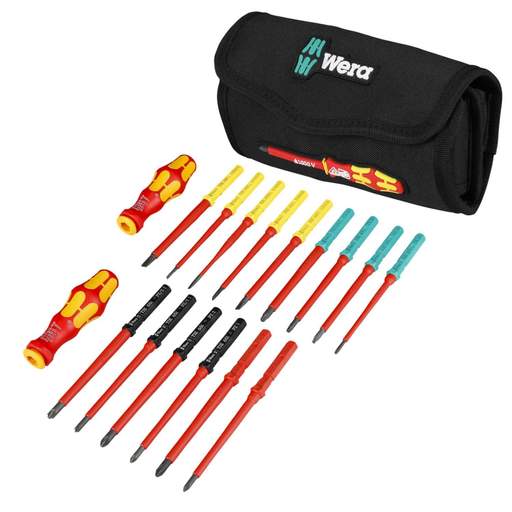 Wera 17 Piece Kraftform Kompakt VDE Universal Screwdriver Set (WERA006611) | CEF