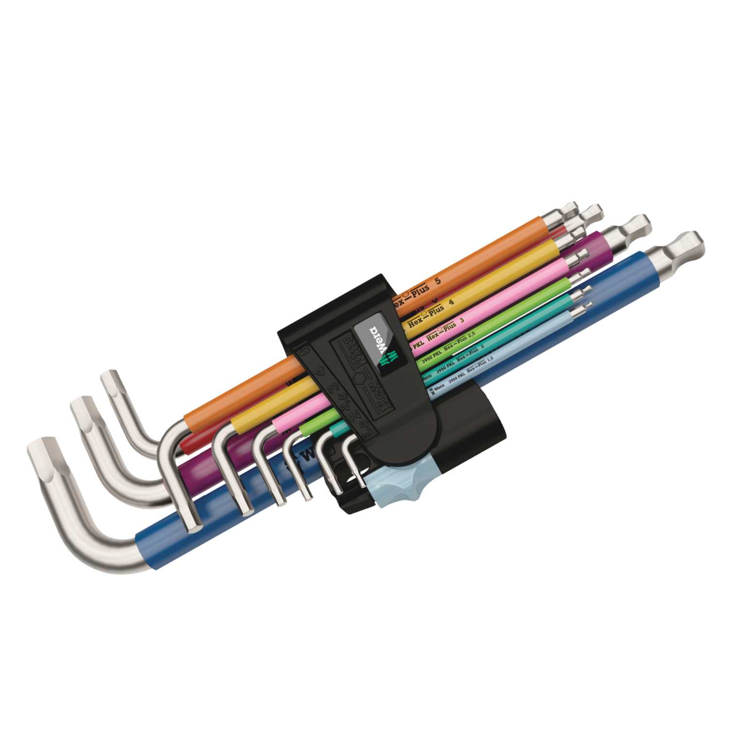 Wera 9 Piece Multicolour Stainless Metric Hex-Plus Key Set (WERA022669 ...