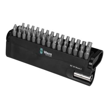 Wera 30 Piece Bit-Check 30 Wood 2 SB Bit Set (WERA057438) | CEF