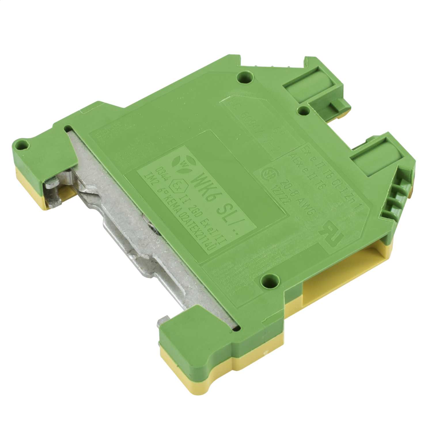 Wieland 6mm Earth DIN Rail Terminal Green / Yellow (WKN6SLU) | CEF