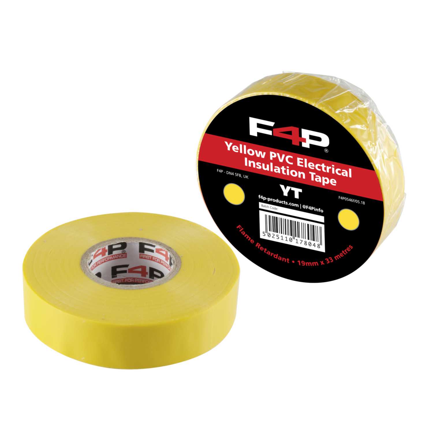 F4P 19mm x 33m PVC Insulation Tape Yellow (YT) | CEF