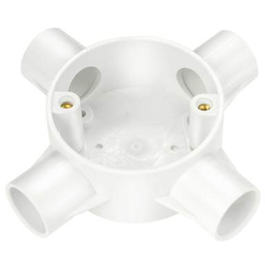 Centaur 20mm PVC Conduit 4 Way Box White (Sold in 1's) (20 CRB 6W) | CEF