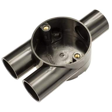 Centaur 25mm PVC Conduit Y Box Black (Sold in 1's) (25 CRB 14B) | CEF