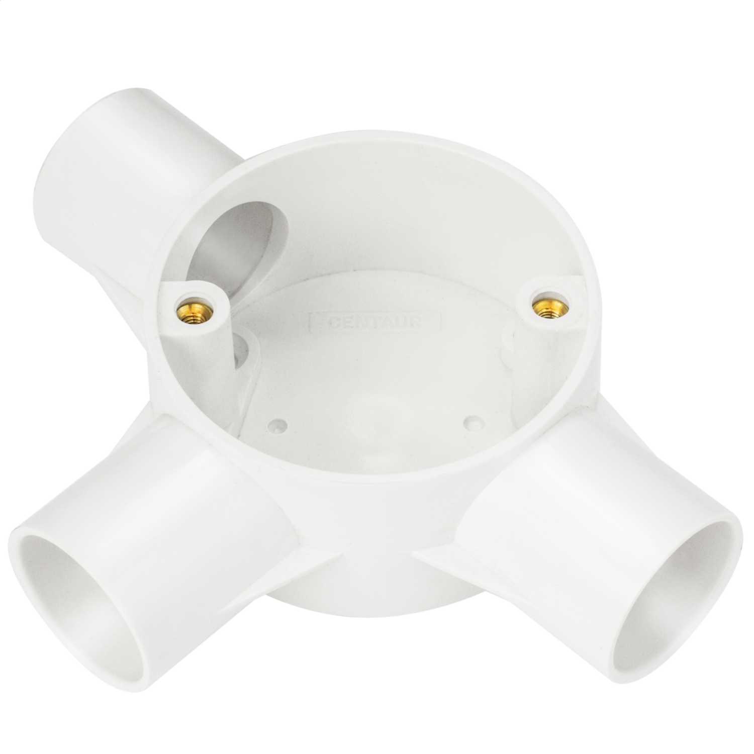 Centaur 25mm PVC Conduit Tee Box White (Sold in 1's) (25 CRB 5W) | CEF