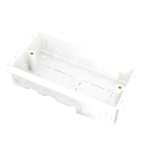 Centaur 2 Gang 40mm Cat 6 Back Box for Trunking White (Sold in 1's ...