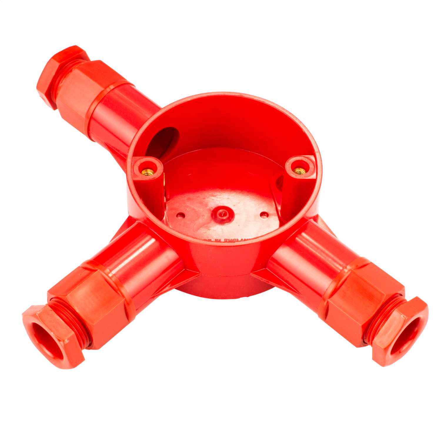 Centaur 20mm PVC Conduit Tee Box Red with Glands (Sold in 1's) (CB 5R ...