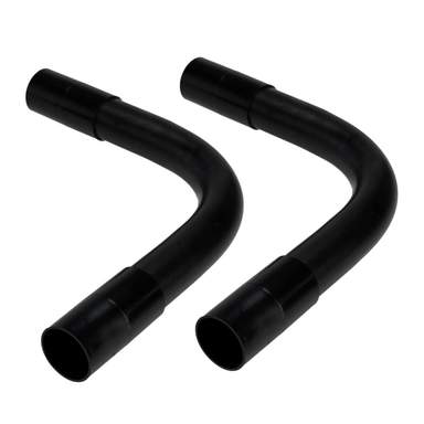 Centaur 32mm PVC Heavy Gauge Normal Bend Fitted with 2 Couplers Black ...
