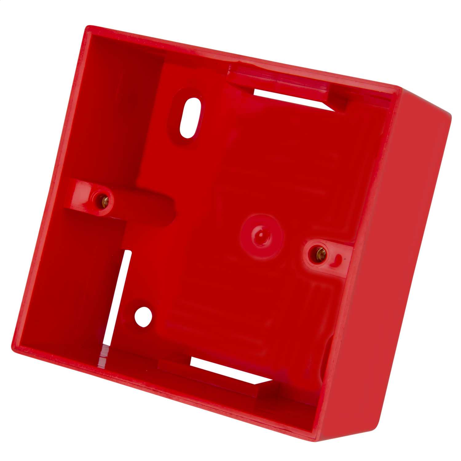 Centaur 1 Gang 44mm PVC Surface Box Square Corners Red 2 x Entries (SB ...