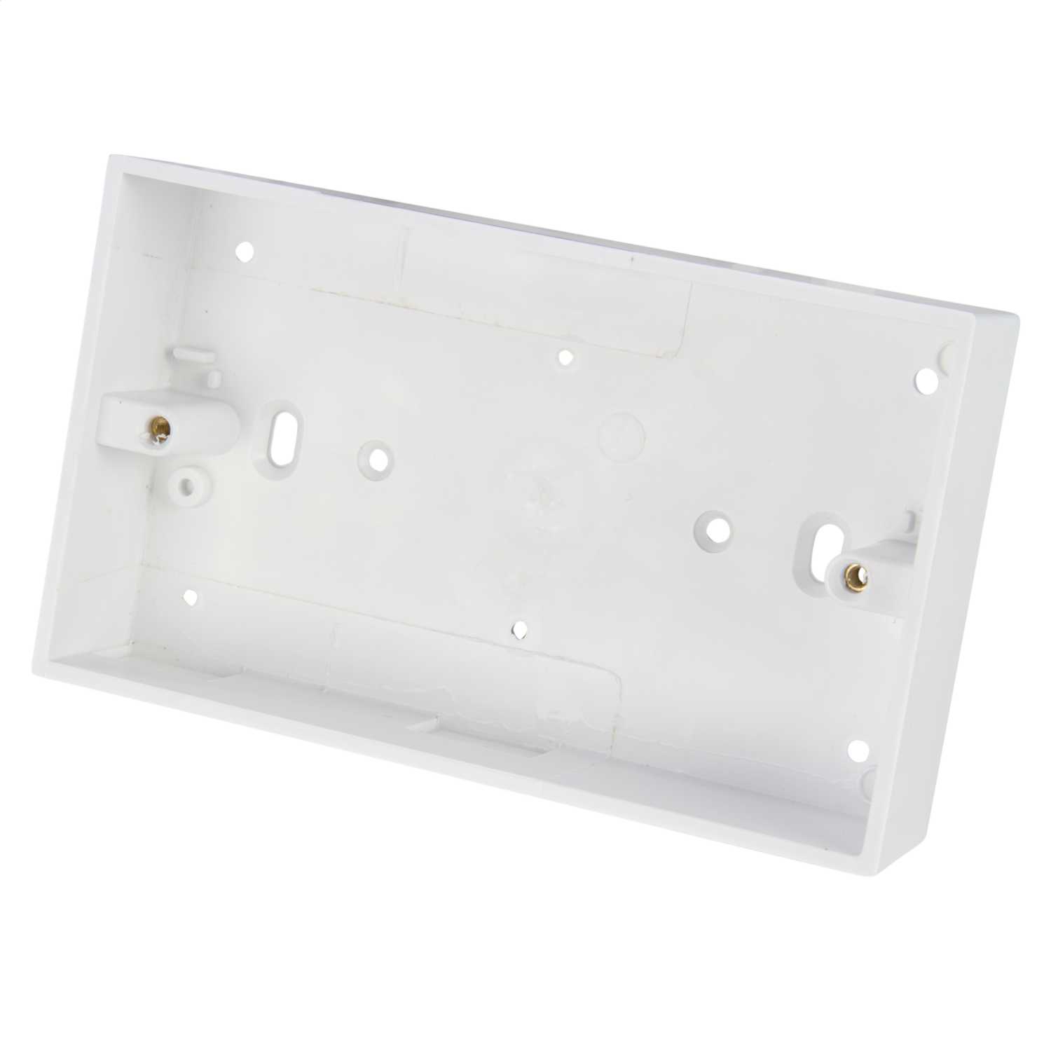 Centaur 2 Gang 32mm PVC Surface Box Square Corners with 20mm KO White ...