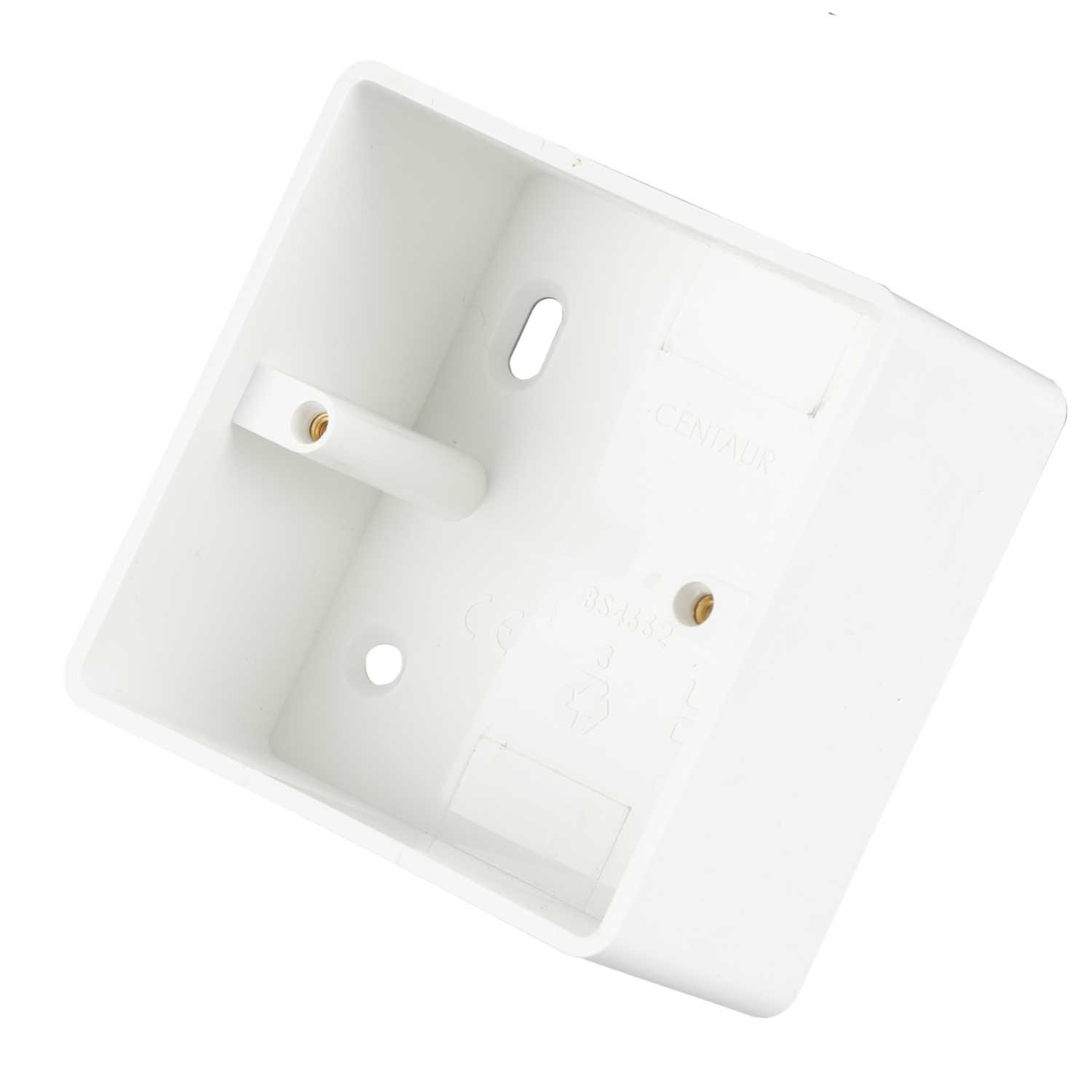 Centaur 1 Gang 47mm PVC Surface Box Round Corners White (SBP 11W) | CEF