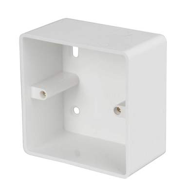 Centaur 1 Gang 47mm PVC Surface Box Round Corners 20mm KO White (SBR ...