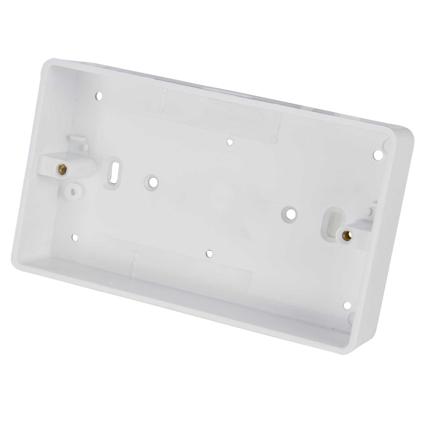 Centaur 2 Gang 32mm PVC Surface Box Round Corners 20mm KO White (SBR/8W ...