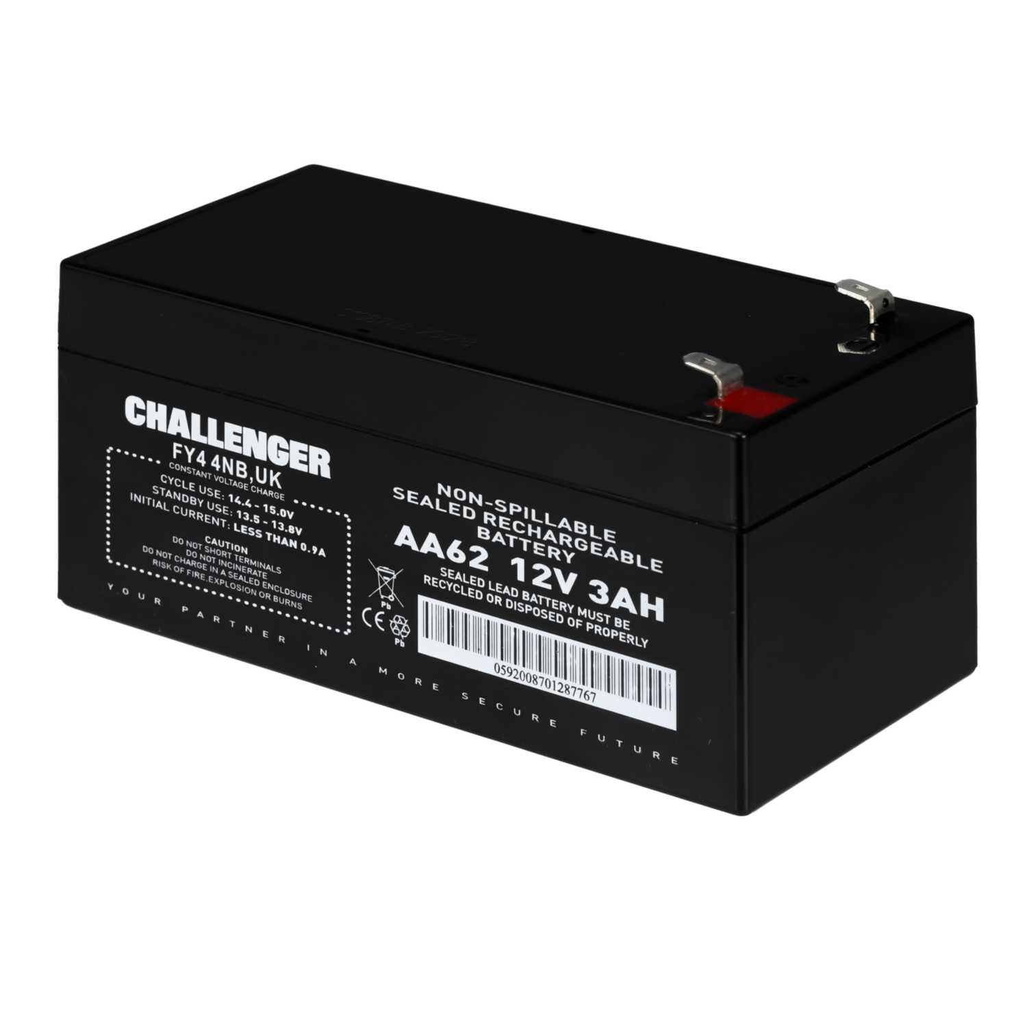 Challenger 3Ah 12V Sealed Lead Acid Battery (AA62) | CEF