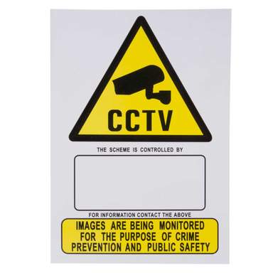 Facina A4 CCTV Sign (VKWS2) | CEF