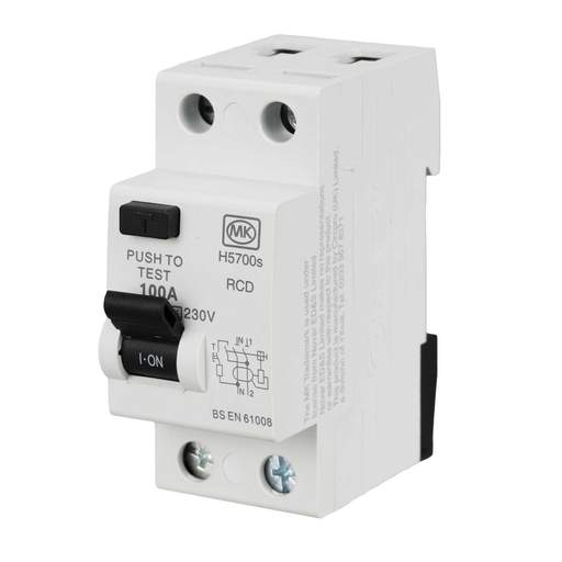 MK Sentry 100A 2 Pole 100mA Type A RCD (H5700S) | CEF